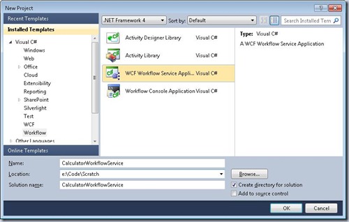 WF4 Services Part 1–The simple WF Service – PeteGoo